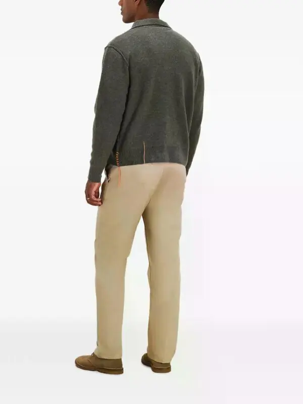 FORTELA Zip Fastening Polo Sweater - Green