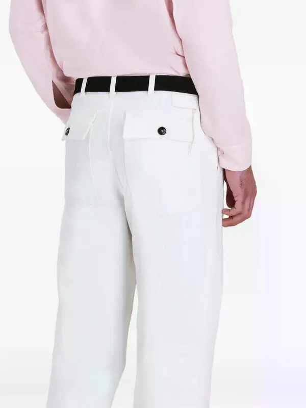 FORTELA Patch Pocket Trousers - White
