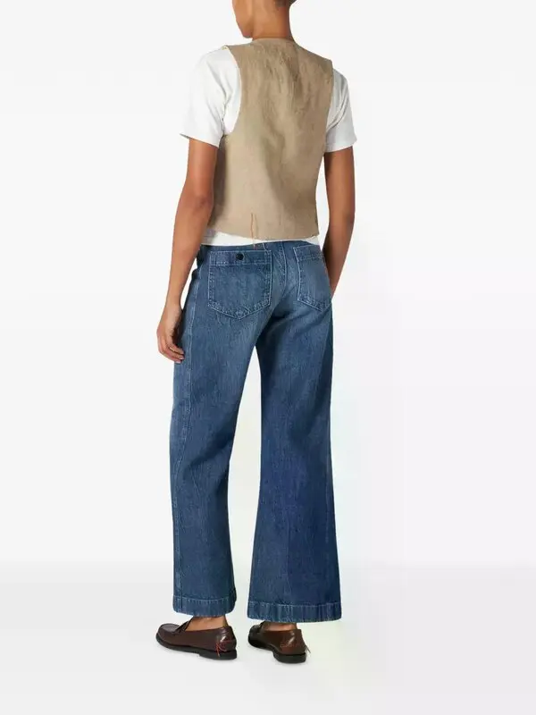FORTELA Demi Button Welt-pocket Waistcoat