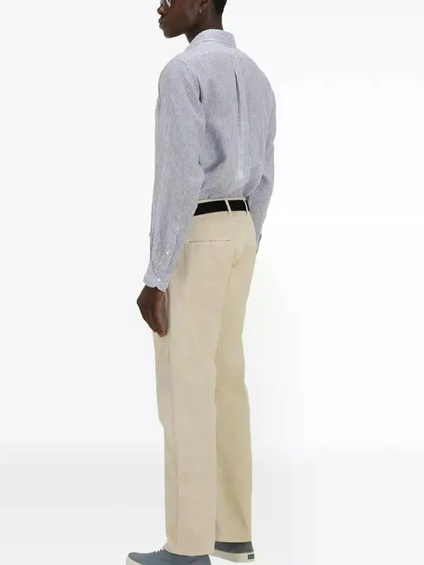 FORTELA Beige Chino Trousers With Herringbone Texture - Neutrals