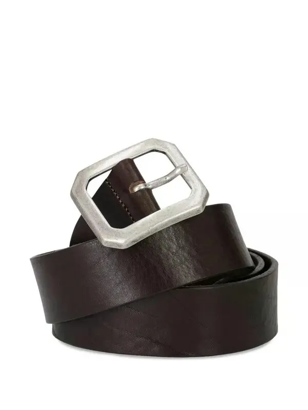 FORTELA Leather Belt With Silver-tone Buckle