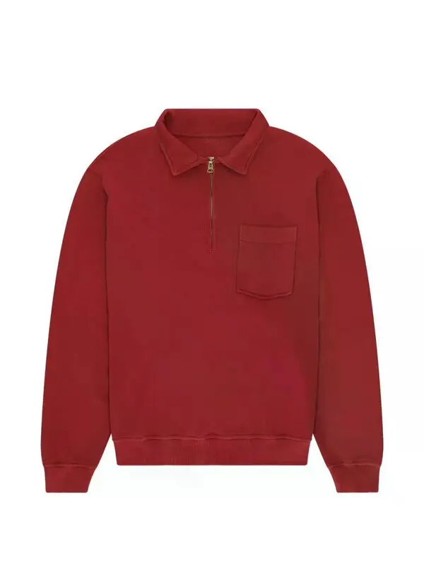FORTELA Yale Zip-up Sweatshirt With Chest Pocket - Red