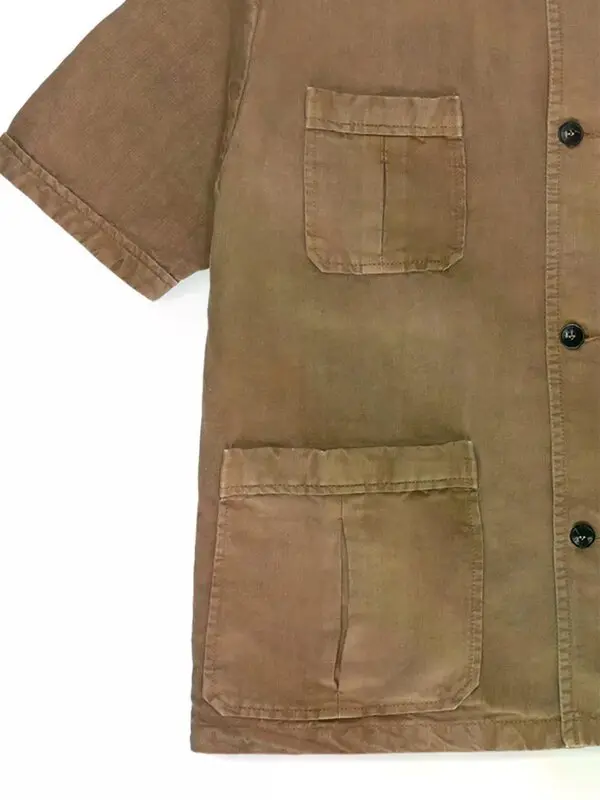 FORTELA Bohem Pocket Short-sleeve Shirt - Brown