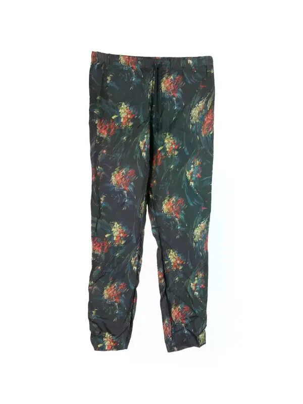 Dries Van Noten Floral Print Drawstring Trousers