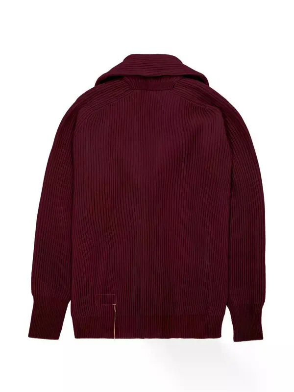 FORTELA Stoke Cashmere Shawl Collar Cardigan - Red