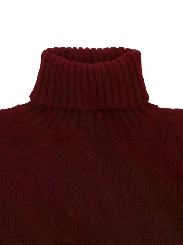 FORTELA Ribbed-cuff Turtleneck Sweater - Red