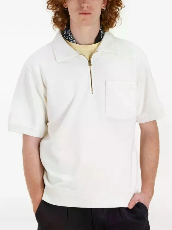 FORTELA Yalepm Short-sleeve Zip Polo Shirt - Neutrals
