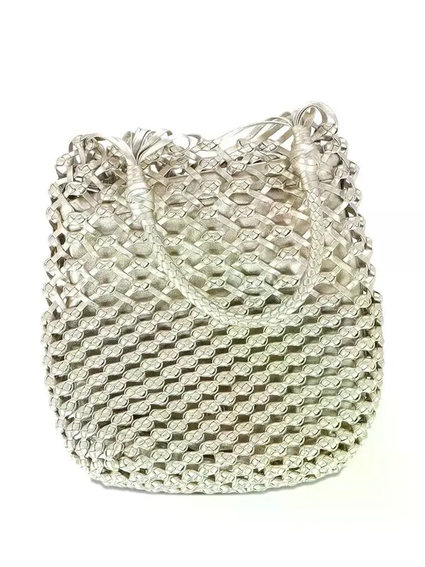 Miu Miu Woven Leather Tote Bag