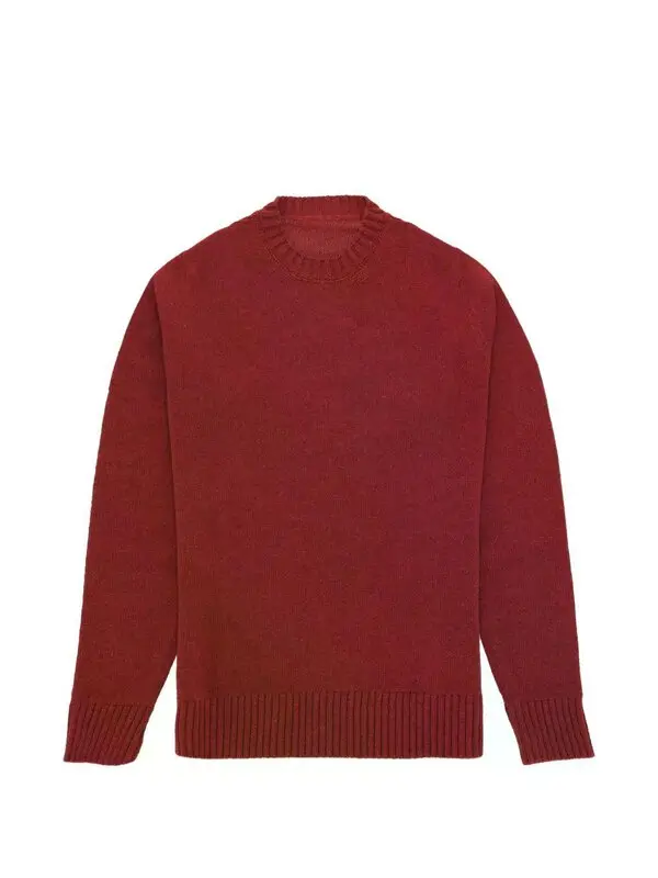 FORTELA Crew Neck Merino Wool Sweater - Red