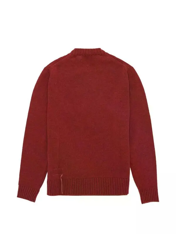 FORTELA Crew Neck Merino Wool Sweater - Red