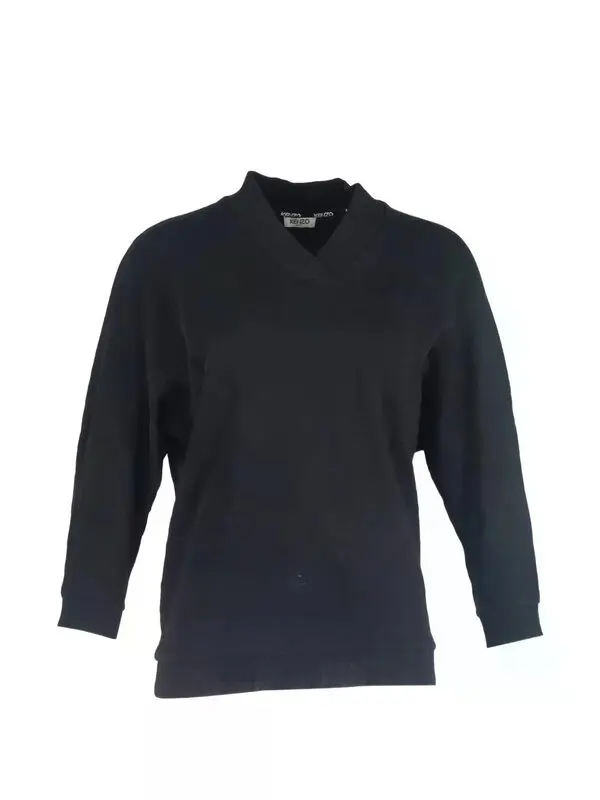 Kenzo V-neck Logo Detail Sweater - Black