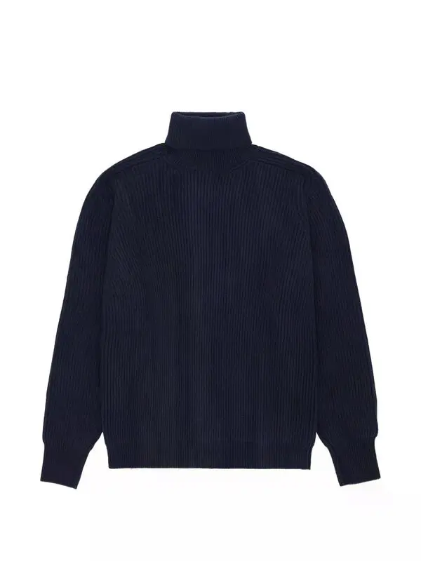 FORTELA Brighton High-neck Ribbed Knit Sweater - Blue