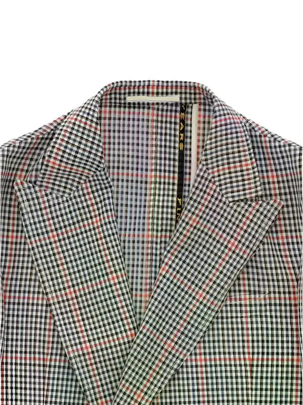 FORTELA Plaid Double-breasted Blazer