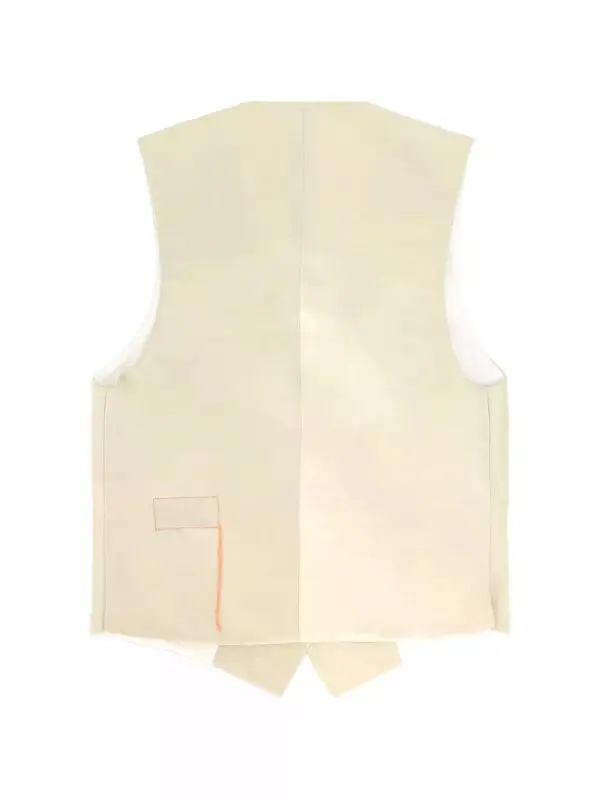 FORTELA Demi Button Satin Waistcoat - Neutrals