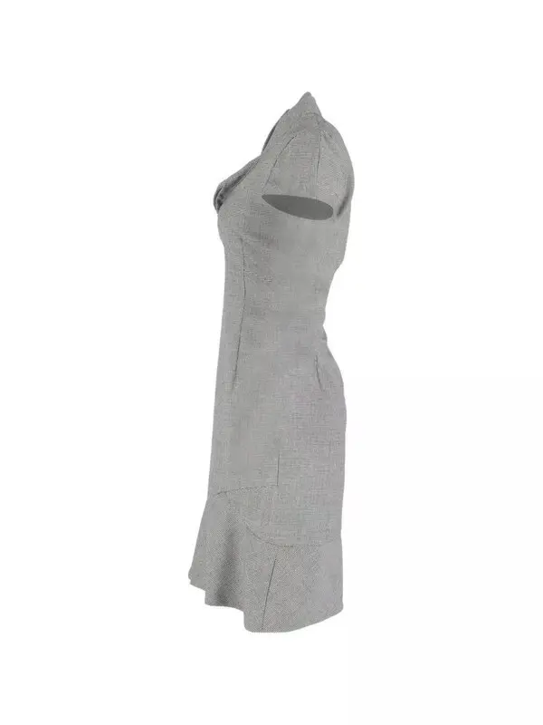 Valentino Garavani Patterned Wool Short-sleeve Midi Dress