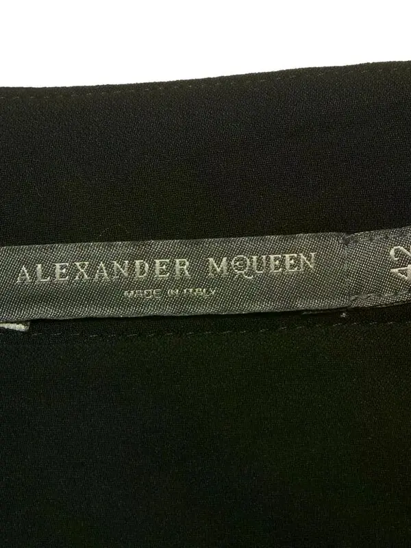 Alexander McQueen Pleated Tiered Trousers With Belted Ruffle Trim