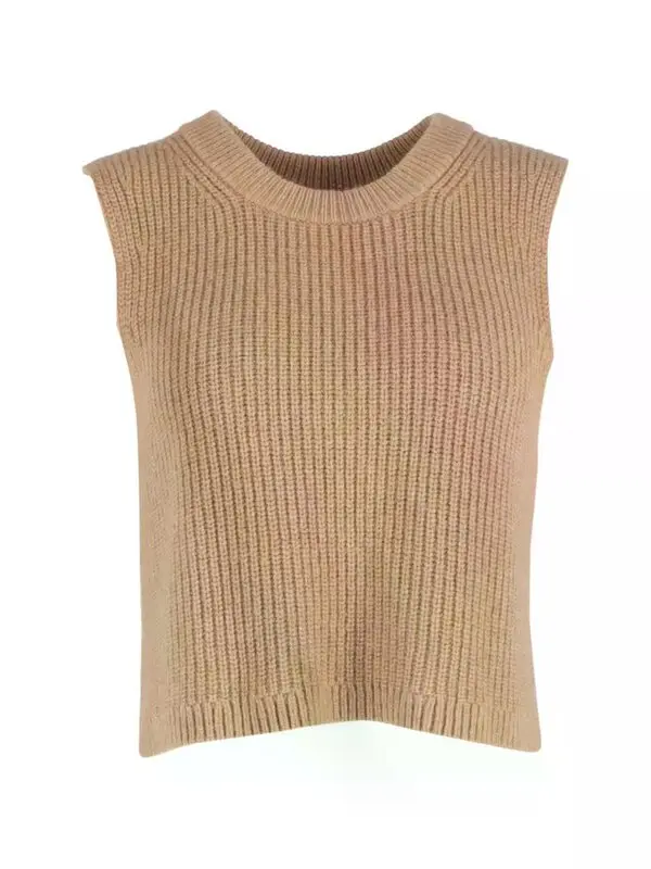 Altuzarra Sleeveless Ribbed Knit Wool Top