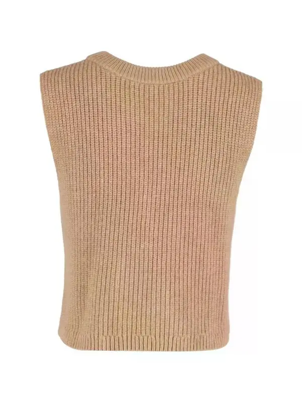 Altuzarra Sleeveless Ribbed Knit Wool Top