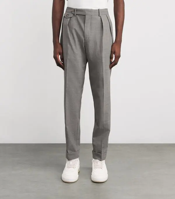 Rlx Ralph Lauren Wool-blend Slim Trousers