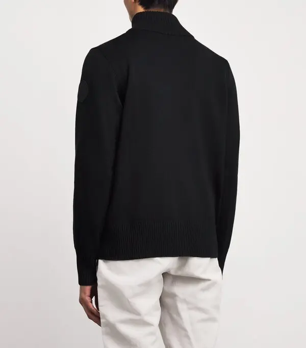 Canada Goose Rosseau Quarter-zip Merino Wool Sweater - Black