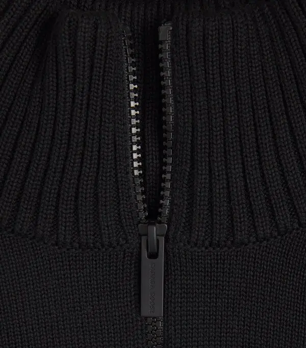 Canada Goose Rosseau Quarter-zip Merino Wool Sweater - Black