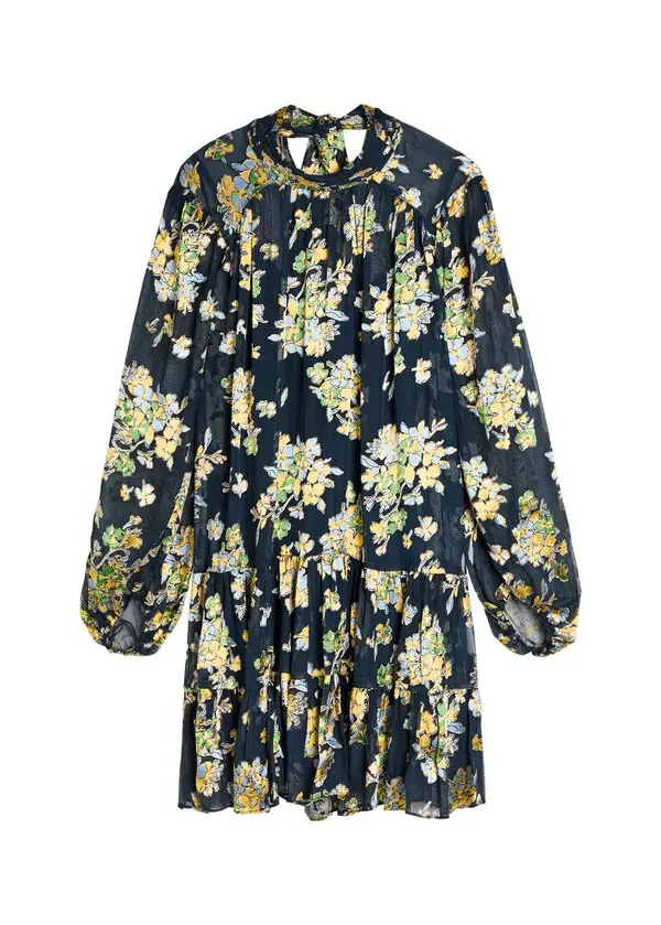 Rixo Anaya Floral Chiffon Mini Dress - Multicoloured