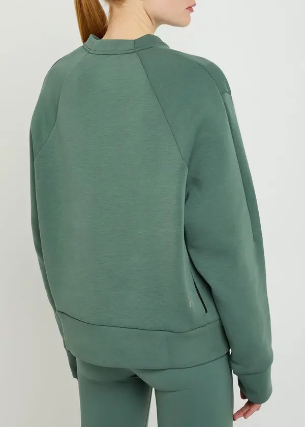 On Cotton-blend Sweatshirt With Designer Stamp