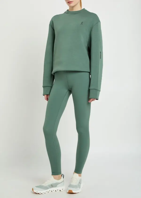 On Cotton-blend Sweatshirt With Designer Stamp