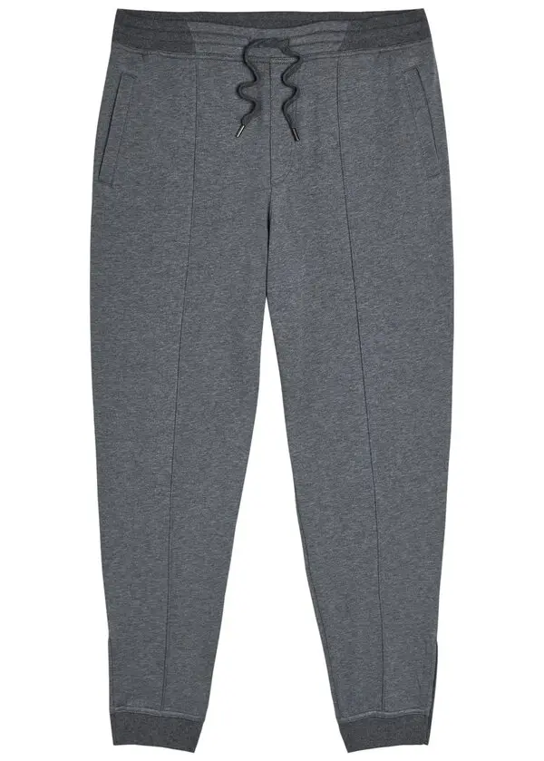 Brunello Cucinelli Tapered-leg Cotton-blend Sweatpants - Grey