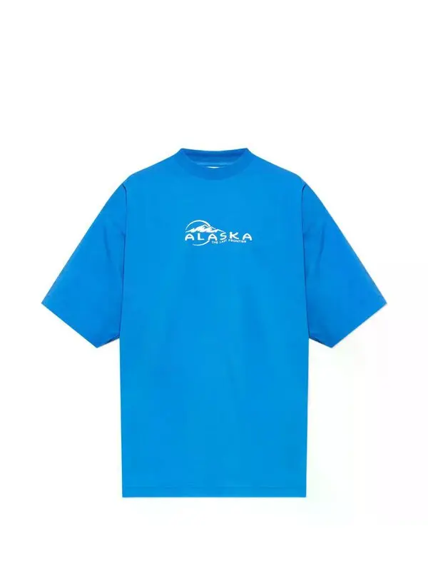 Vetements Cotton Graphic T-shirt - Blue