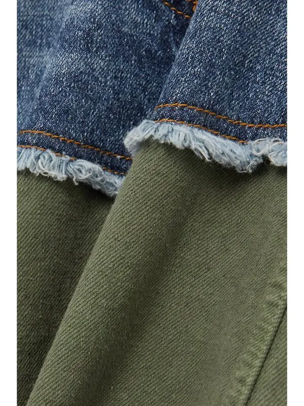 Chloé Paneled Denim Midi Dress