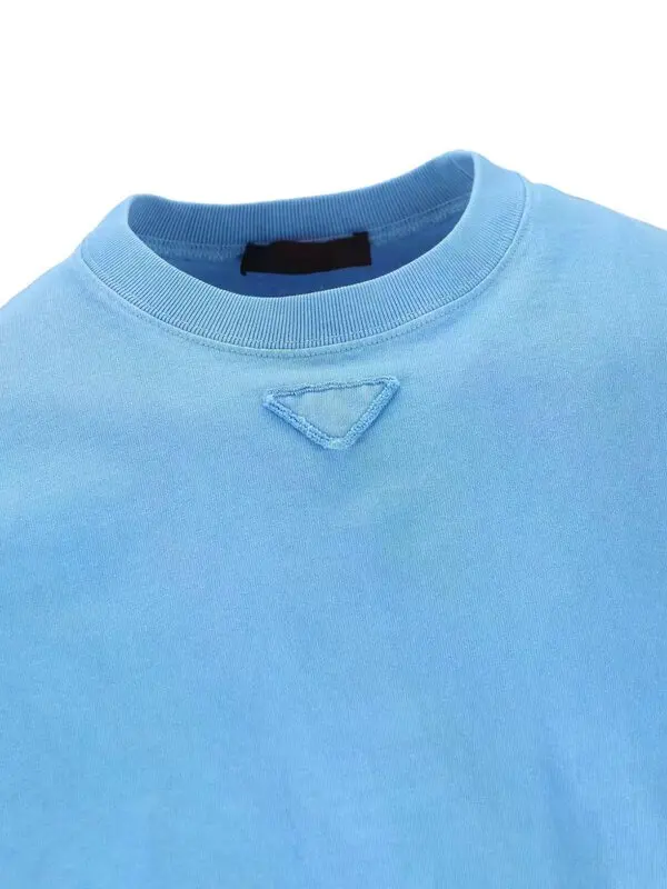 Prada Triangle Patch T-shirt - Blue