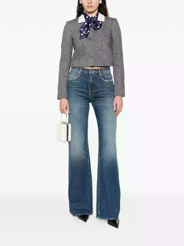 SELF-PORTRAIT Cropped Jacket With Pointed Collar