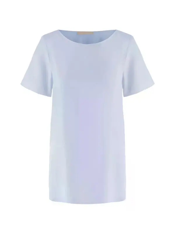 ALLUDE Short-sleeved Round Neck T-shirt - Blue