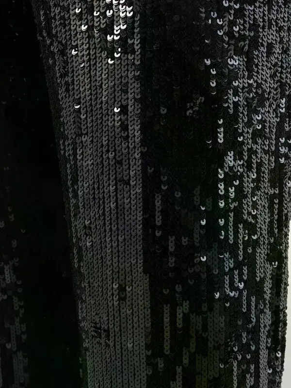 P.a.r.o.s.h Sequin Wide Leg Trousers - Black