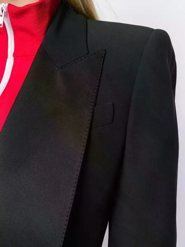 Alexander McQueen Silk Ribbon Embellished Blazer