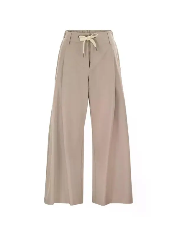 Brunello Cucinelli Wide Leg Drawstring Trousers