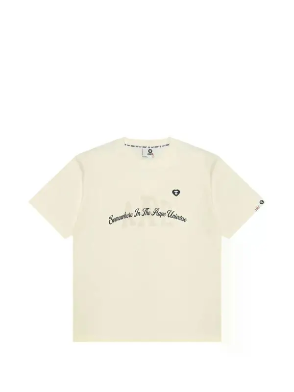 AAPE BY *A BATHING APE Graphic Crew-neck T-shirt - Neutrals