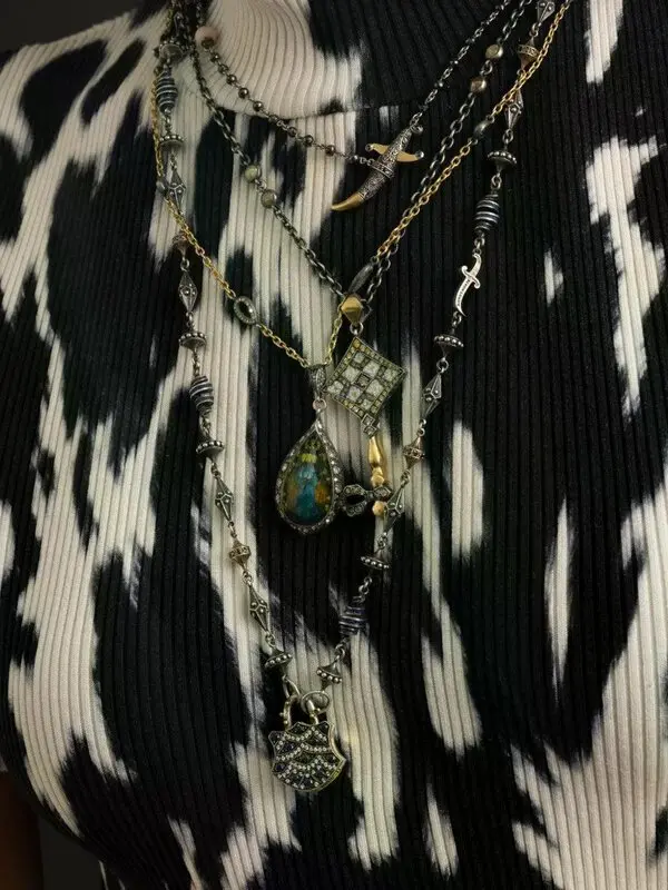 SEVAN BIÇAKÇI Embellishment Sapphire And Diamond Padlock Pendant