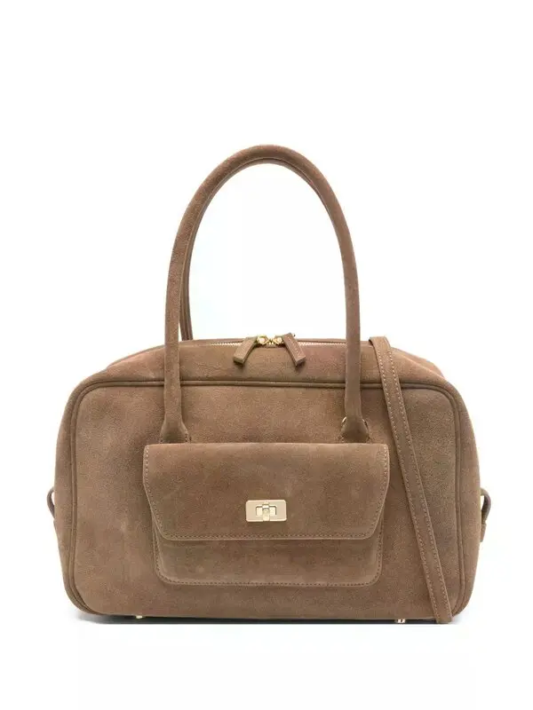 Sandro Suede Tote Bag - Brown