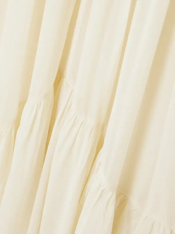 MARANT ETOILE Briane Gathered Georgette Maxi Dress - Neutrals