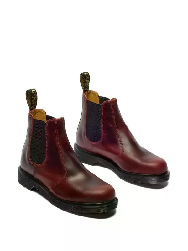 Dr. Martens Leather Chelsea Boots - Red