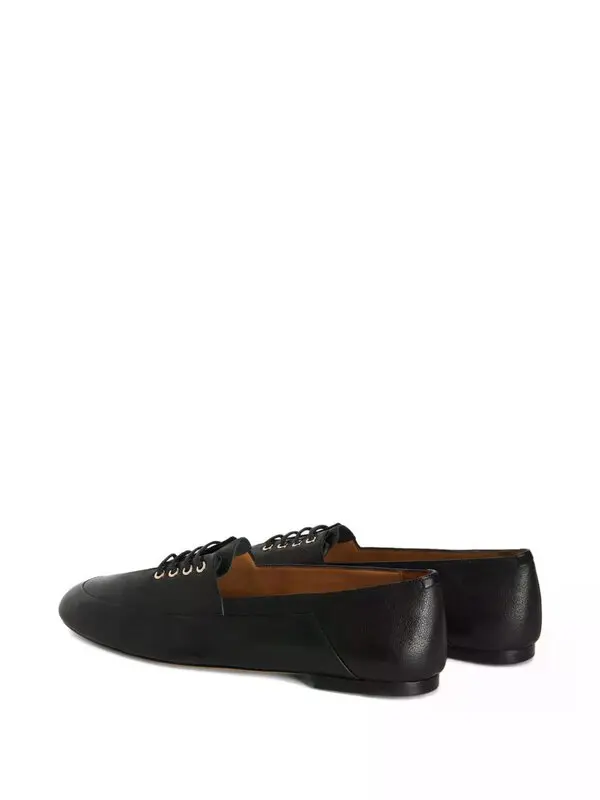 JIL SANDER Calf Leather Round Toe Oxford Shoes - Black
