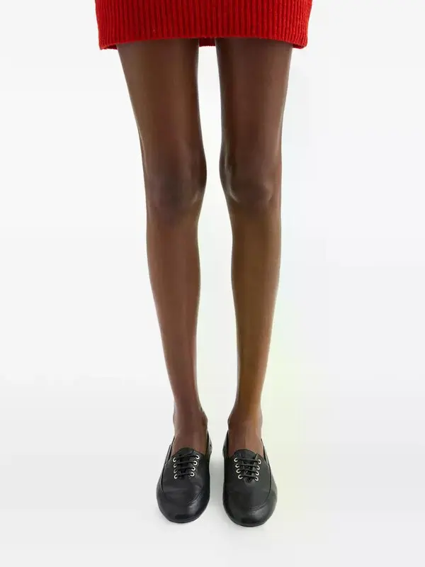JIL SANDER Calf Leather Round Toe Oxford Shoes - Black
