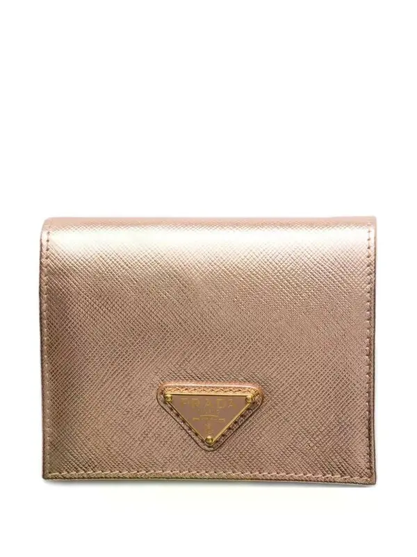 Prada Small Logo-plaque Saffiano-leather Wallet