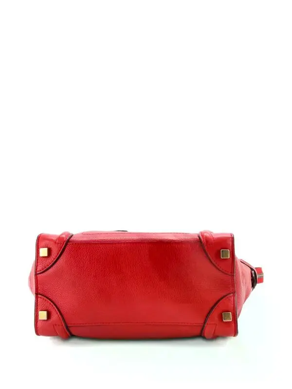 Celine Luggage Bag Smooth Leather Micro Tote Bag