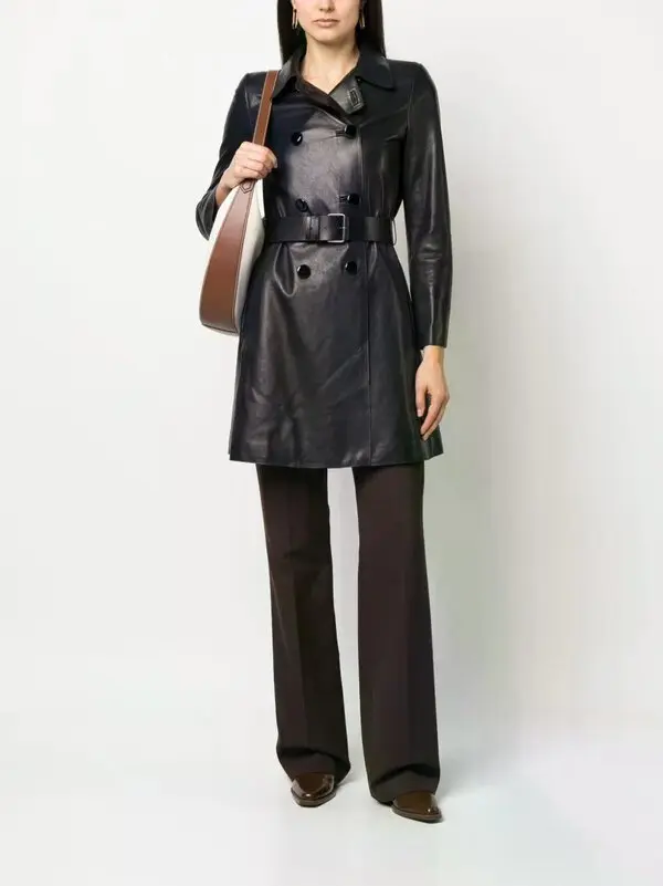 Giorgio Armani Leather Trench Coat