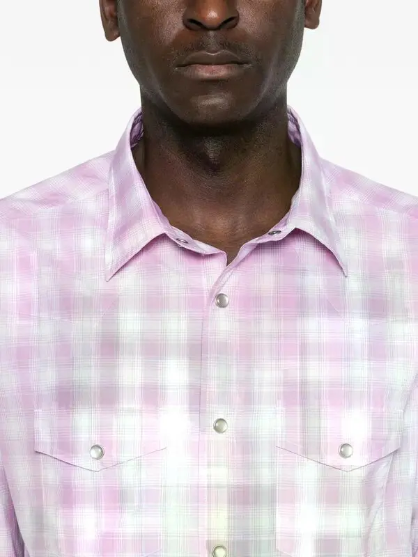 TOM FORD Check-pattern Chest-pocket Shirt
