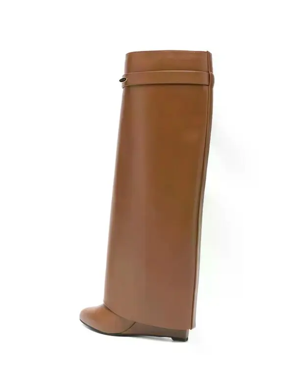 Givenchy Shark Leather Knee-high Boots - Brown