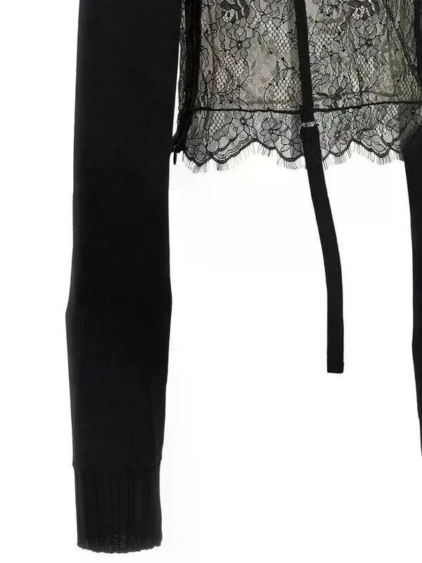 Giuseppe Di Morabito Long Sleeve Lace Sweater